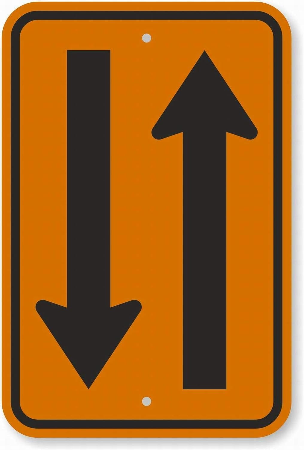 Two-Way Traffic Safety Sign 8x12 Tin Metal Signs Road Street Notice ...