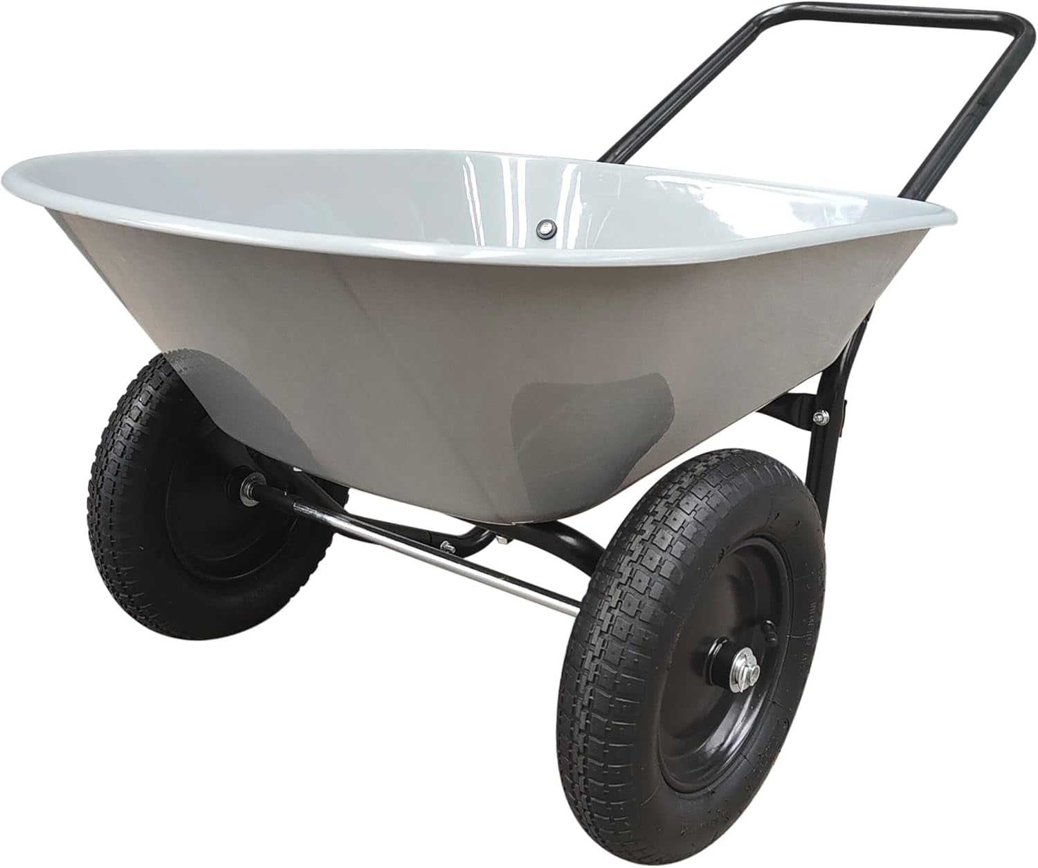 Wheel Barrel Project Source 5-cu Ft 2 Wheel Poly Push Wheelbarrow In ...