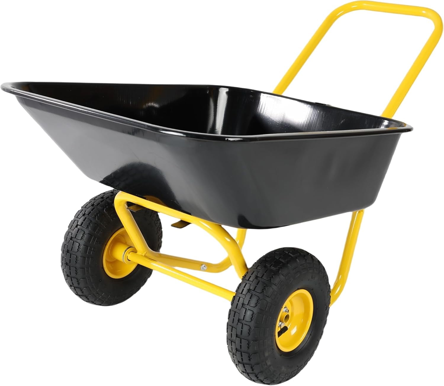 Two-Wheeled Cart, Garden Cart, 10-Inch Pneumatic Wheels, for Hauling ...