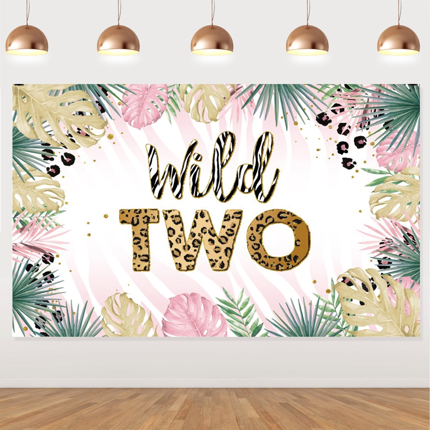 Two Wild Backdrop Safari Jungle Theme 2nd Birthday Party Banner ...