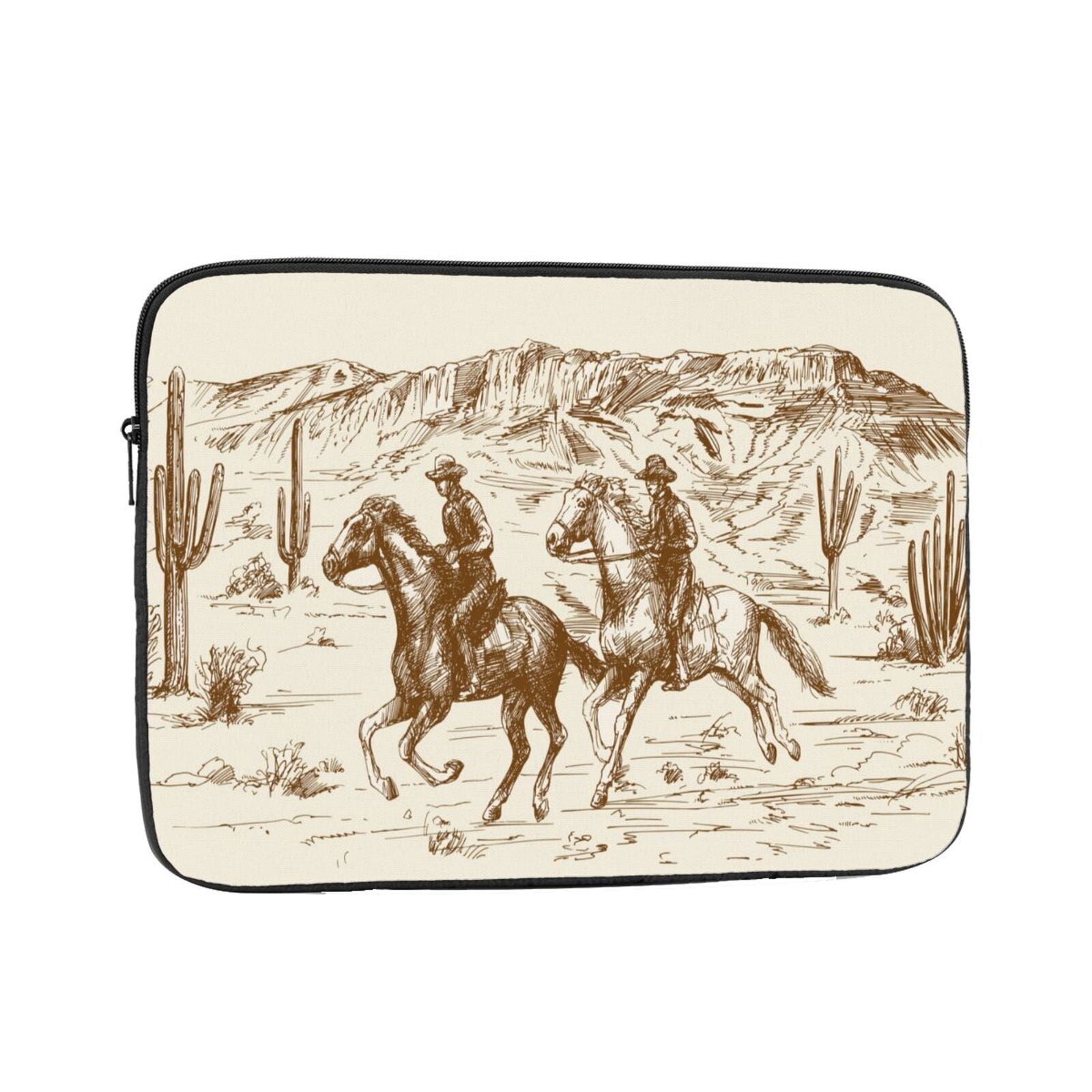 Two Wild West Cowboys in the Desert 17 inch Portable Laptop Sleeve ...