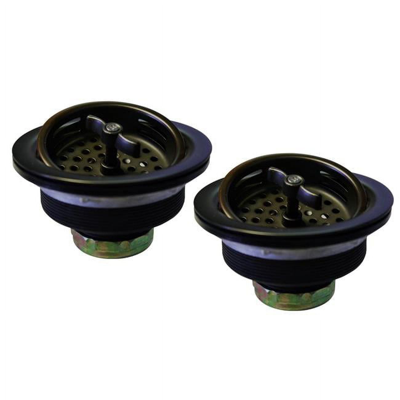 Two Wing Nut Style Large Kitchen Basket Strainer in Matte Black ...