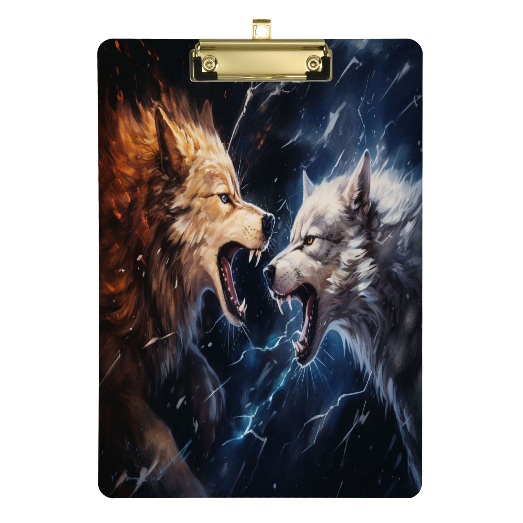 Two Wolf Acrylic Clipboards A4 Standard Letter Size Clipboard 12.5" X 9 ...