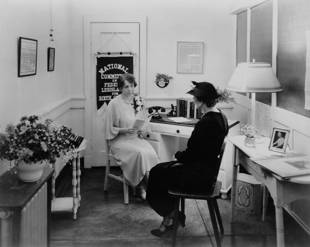 Two Women In An Office Of The National Committee On Federal Legislation ...