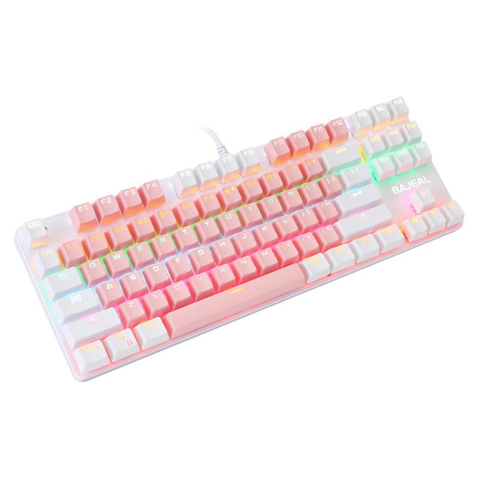 Two-color 87-key Green Axis Mechanical Keyboard Green Axis Wired 87-key ...