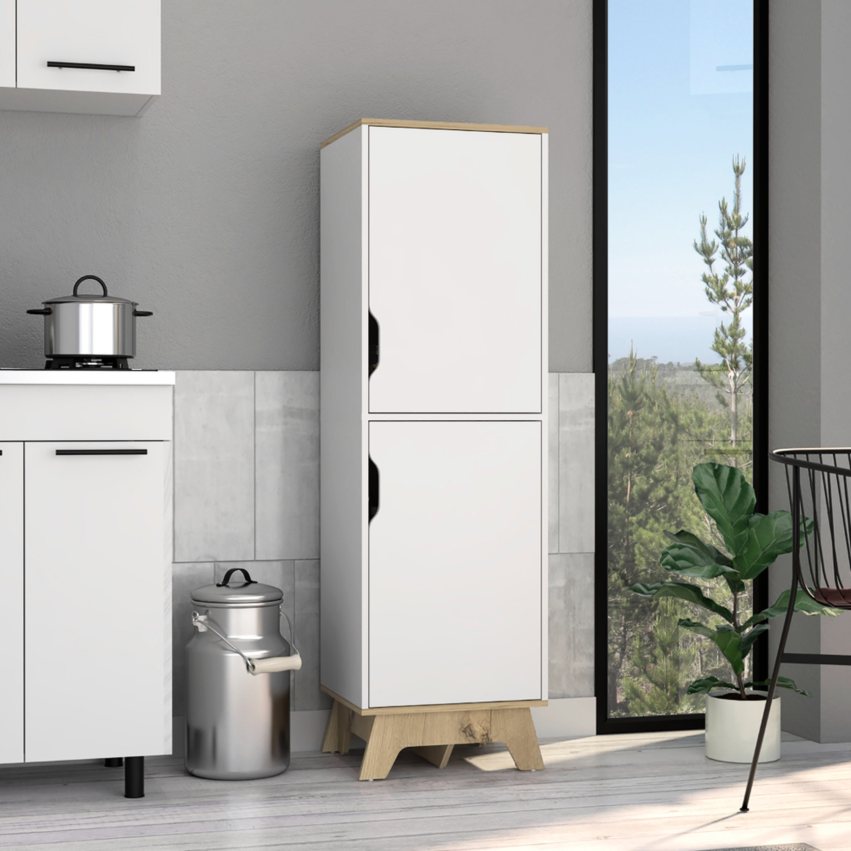 Two - door cabinet made of particle board filler | Can be placed in ...