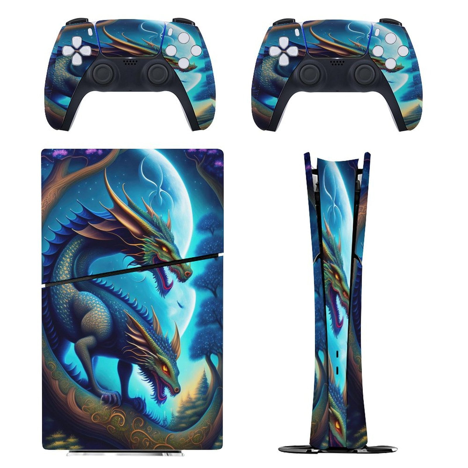 Two-headed Dragon, Evil PS5/PS5 Slim Digital Disc Skin Sticker For ...
