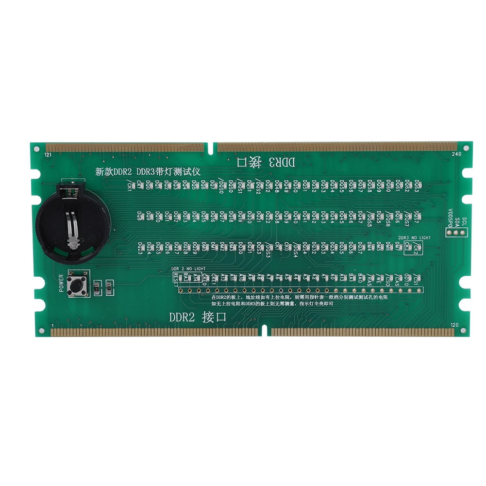 Two in One Desktop Motherboard Test Card DDR2 / DDR3 With Light Tester ...