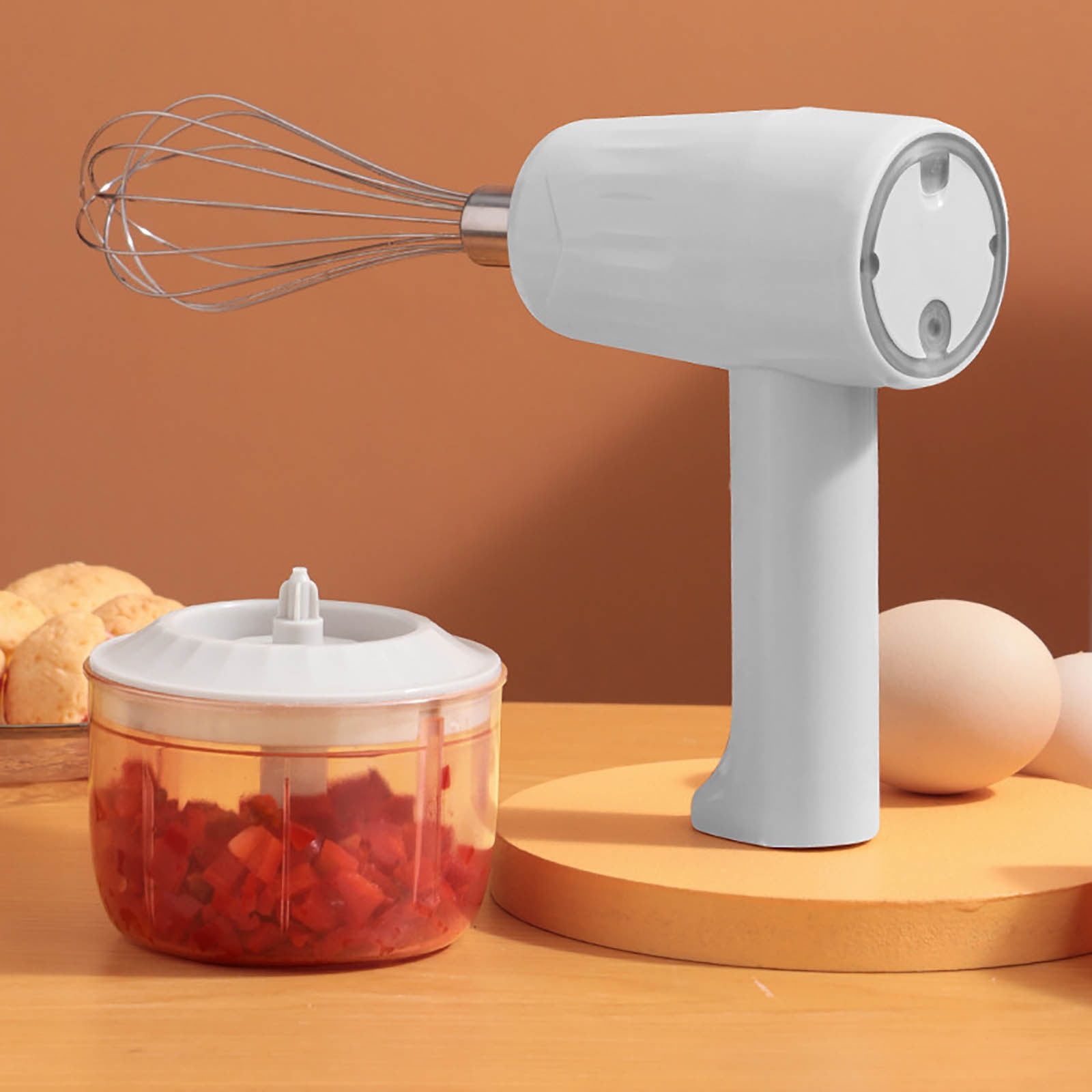 Two-in- Wireless Cooking Machine Small USB Charging Hand- Beater Garlic ...