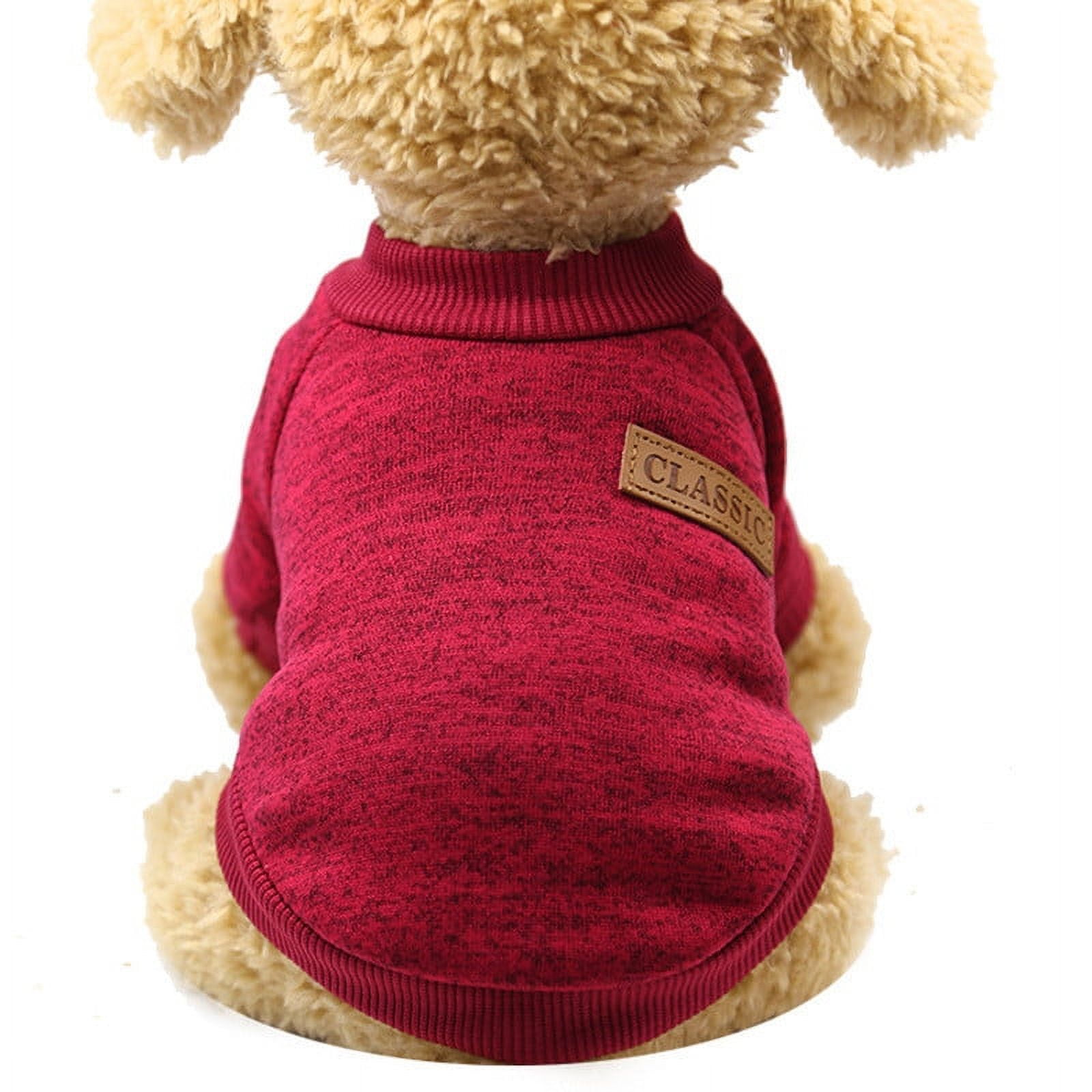 Two-legged warm puppy dog fight Teddy wool cat sweater pet clothes Medium Boy Dog Clothes Warm ...