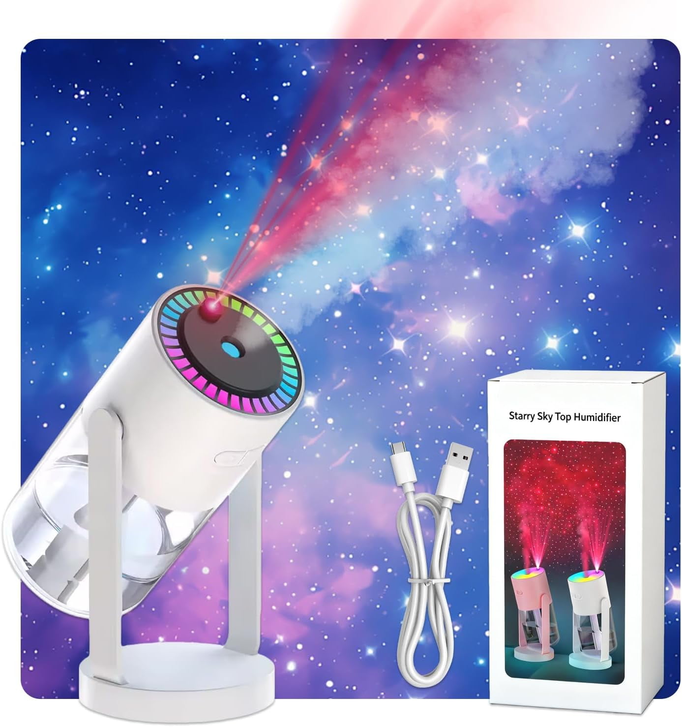 Two in one humidifier and star projector night light - a cold fog ...