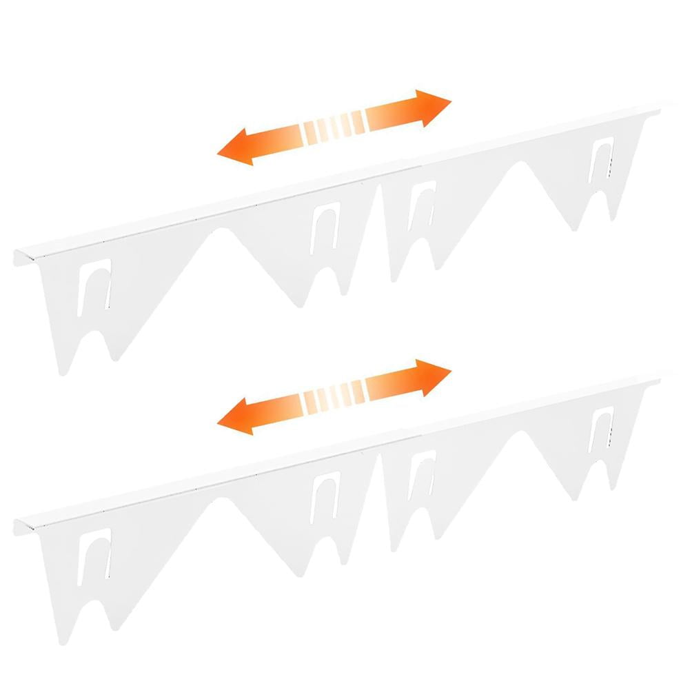 Two pairs of white stainless steel retractable stovetop caulking plates ...