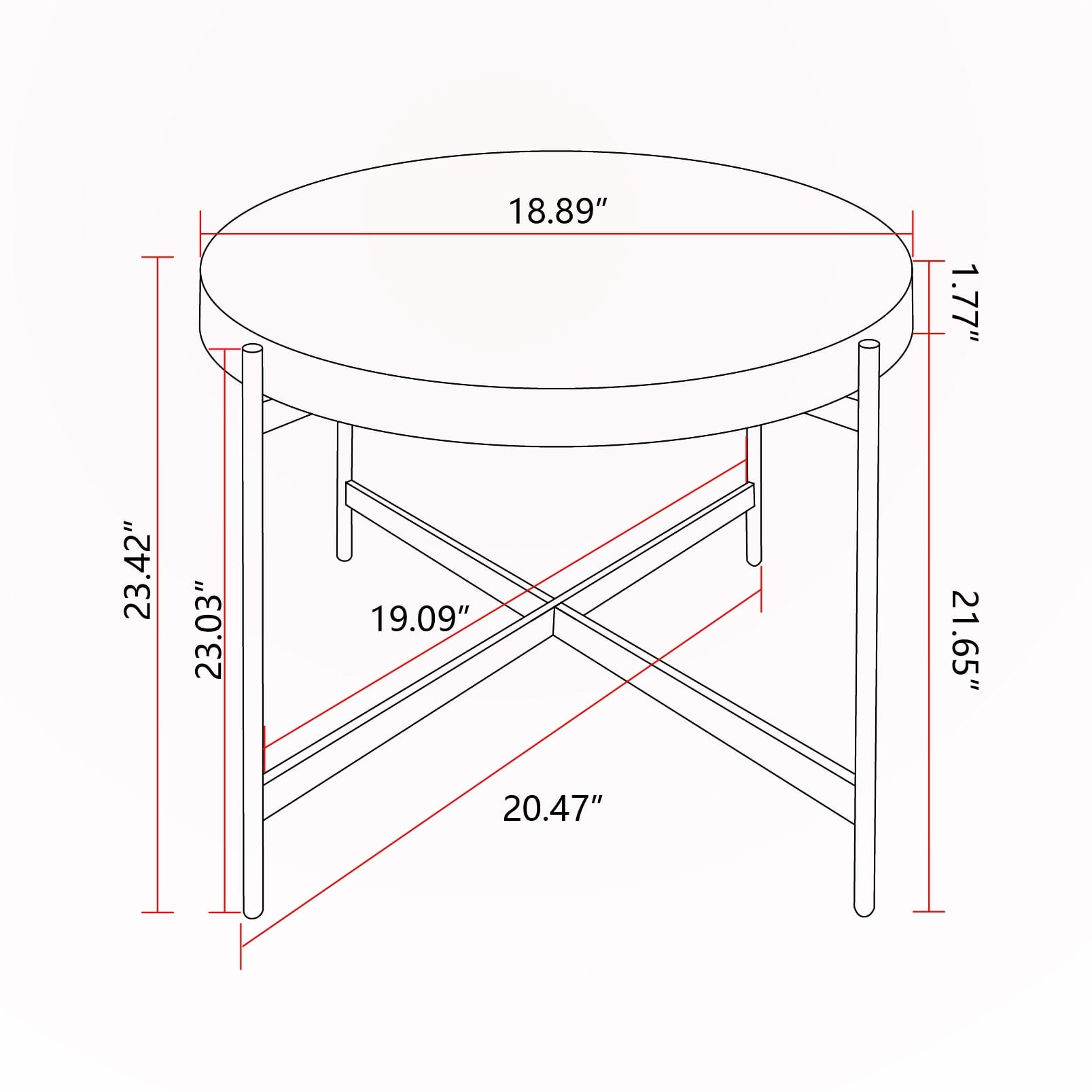 Two-piece Round Coffee Table Set - Walmart.com
