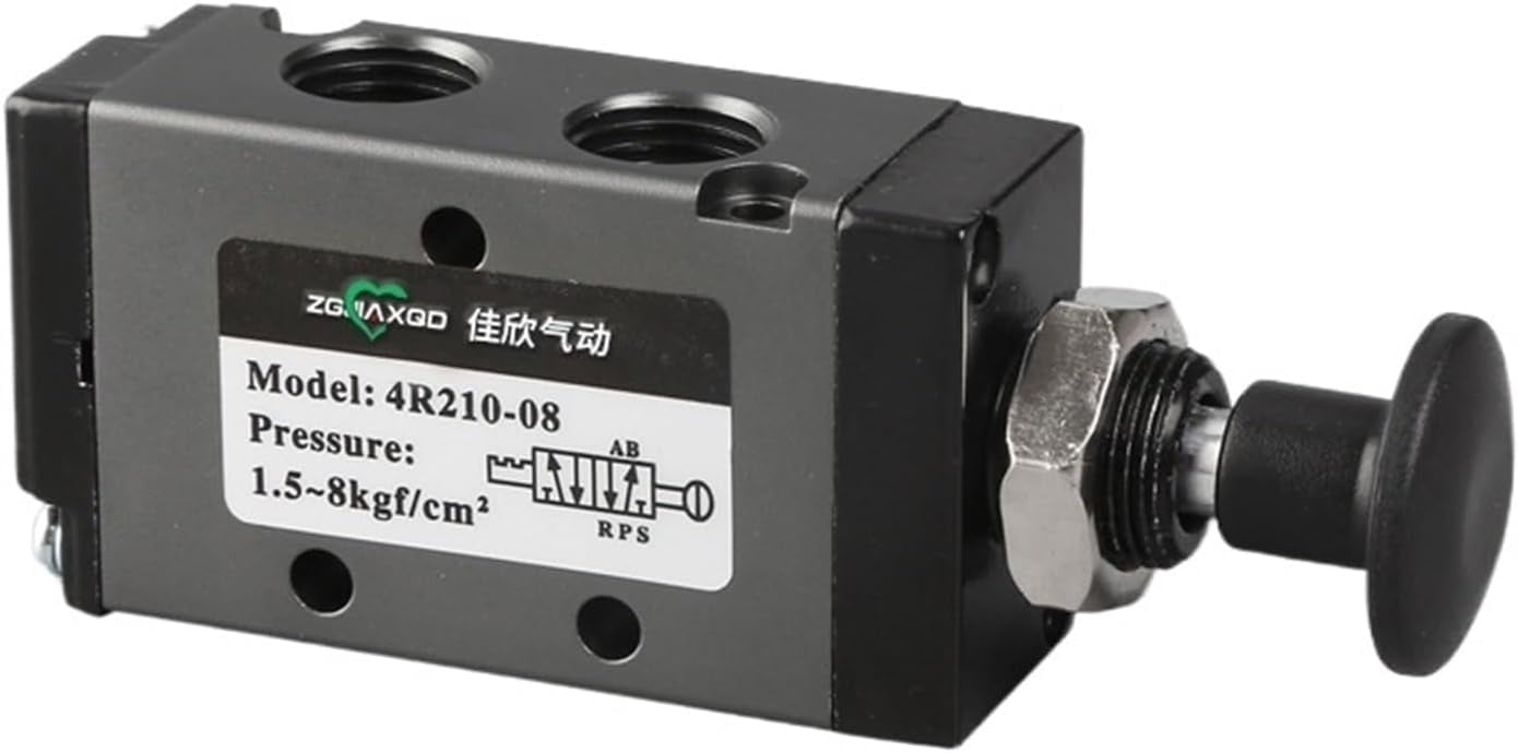 Two-position five-way hand valve 4R210-08 pneumatic hand valve switch manual cylinder reversing ...