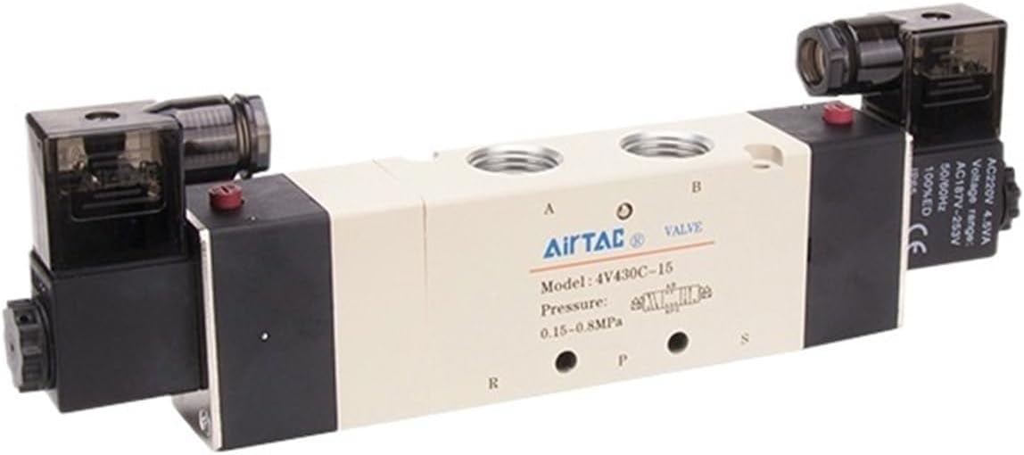 Two-position five-way solenoid valve 4V430C-15/4V430E-15/4V430P-15 ...