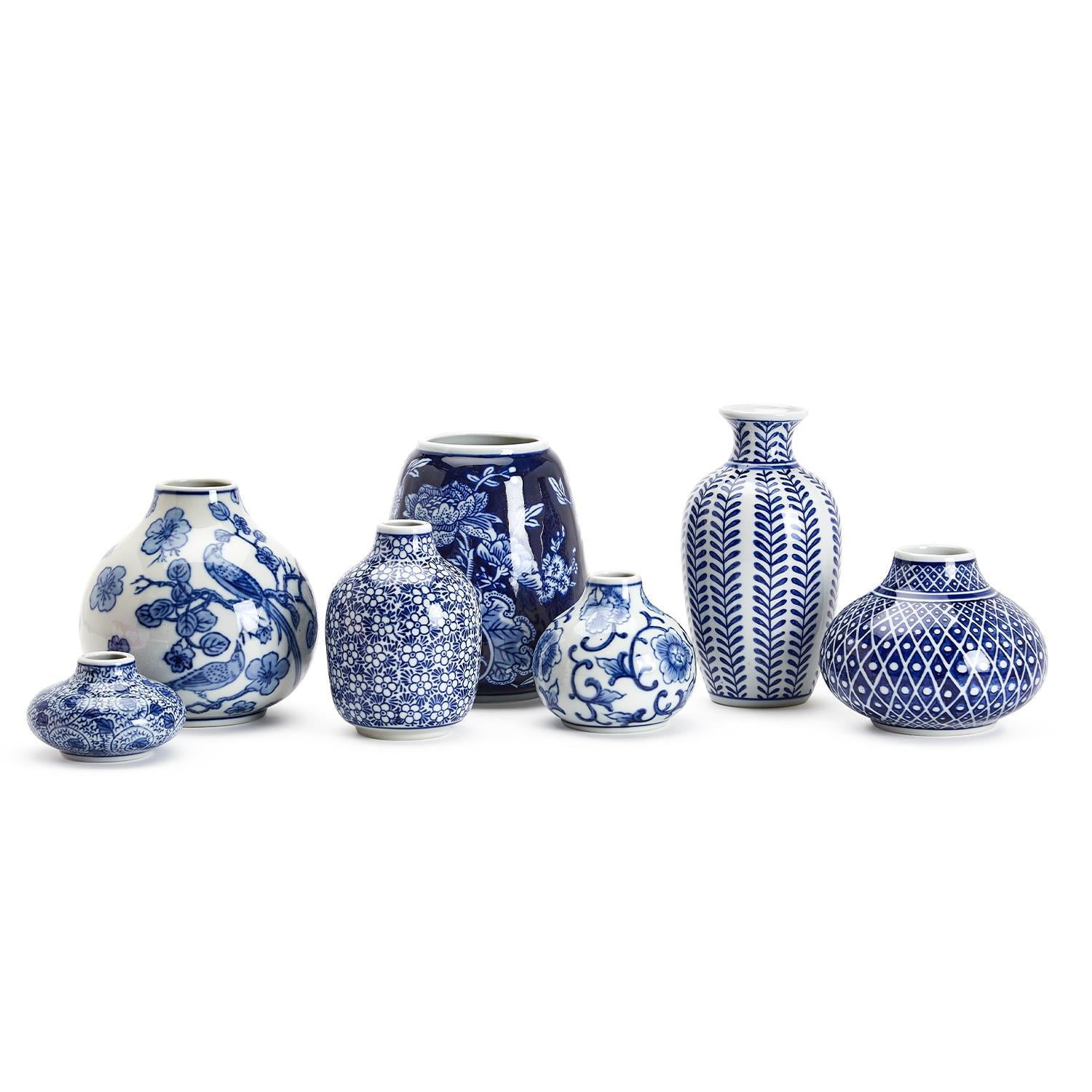 Two's Company Blue & White Vases Set of 7 - Walmart.com