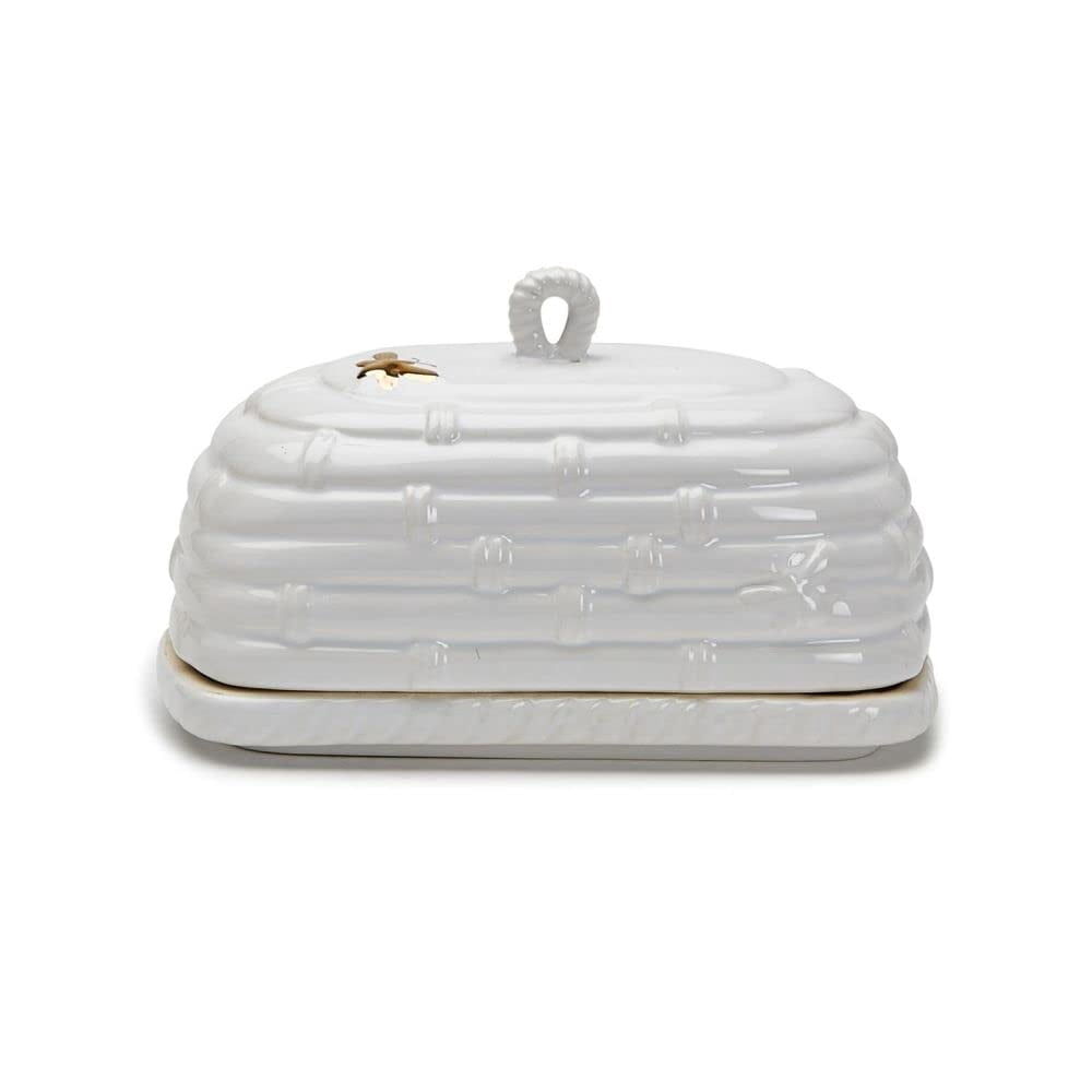 Two's Company Golden Bee Covered Butter Dish - Walmart.com