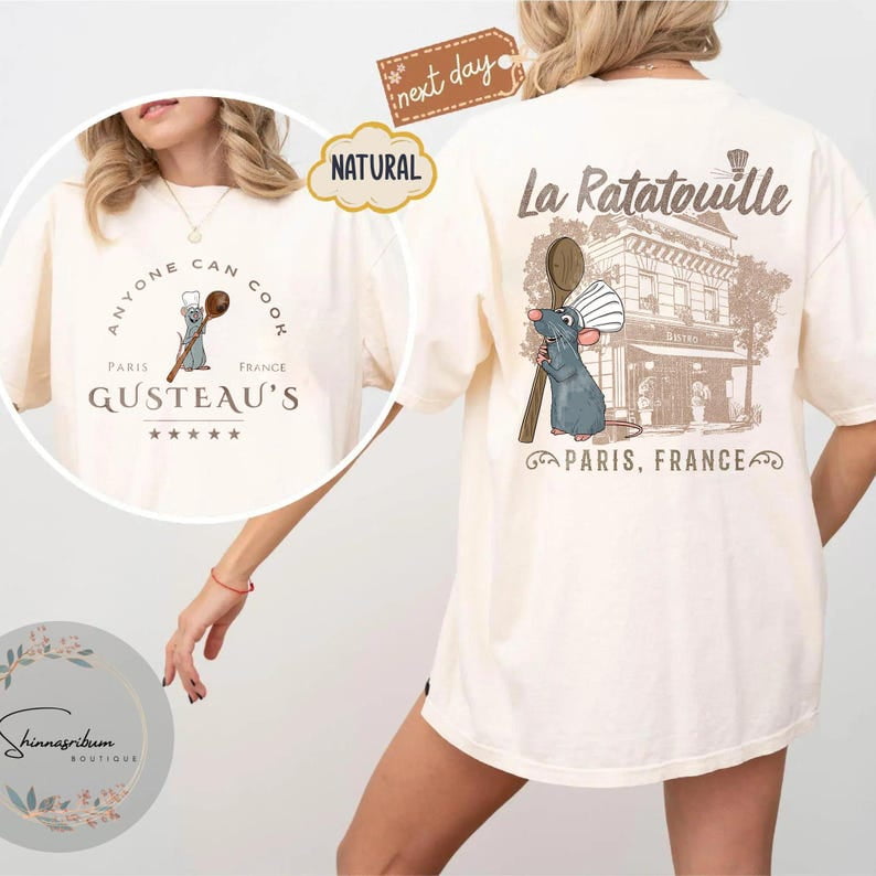 Two-sided Little Chef Remy Shirts, Disney Ratatouille Paris France ...