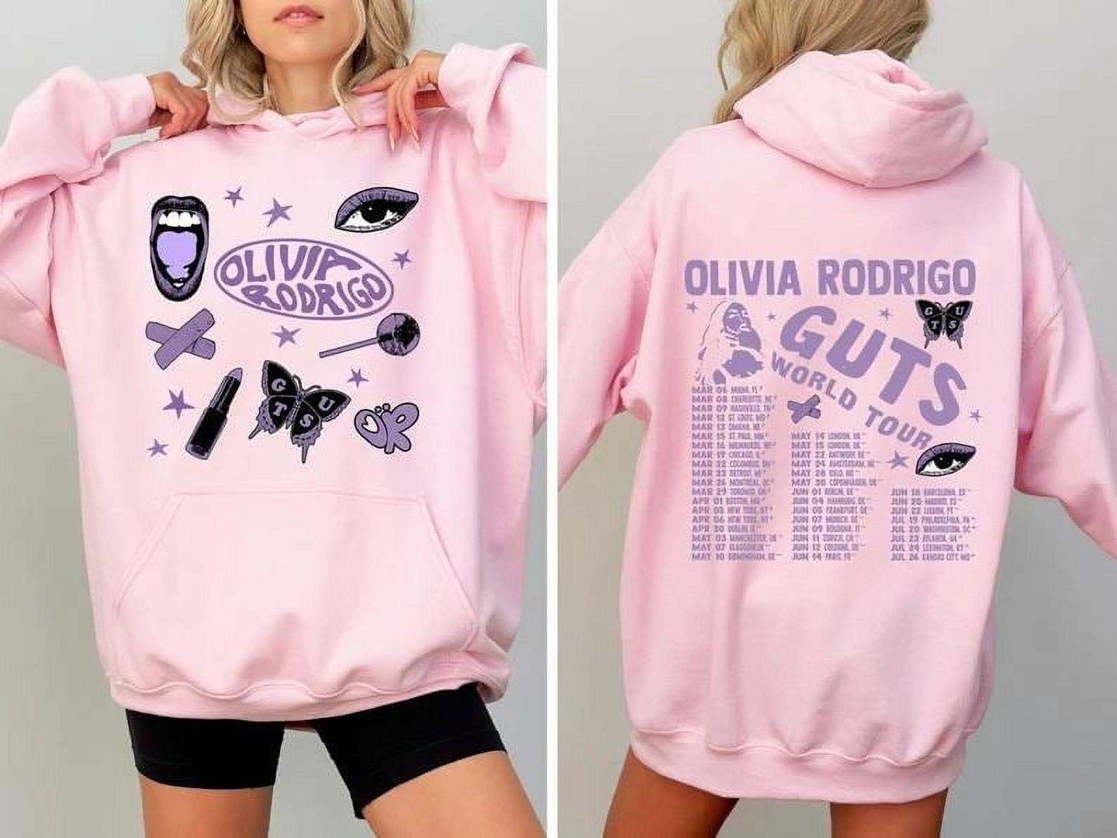 Two-sided Olivia_Rodrigo Guts Tour 2024 Hoodie, The_Guts Olivia_Rodrigo ...