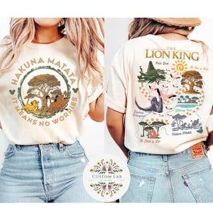 Two-sided The Lion King Map Pride Rock Disney Hakuna Matata Shirt ...
