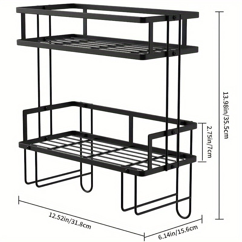 Two-tier Toilet Storage Shelf, Upper Toilet Shelf, Double Toilet Shelf ...