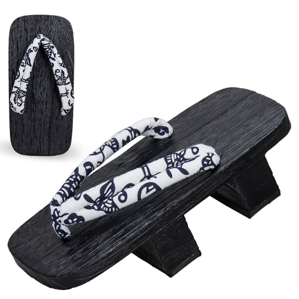 Two-toothed Clogs Japanese Wooden Slippers for Men, Retro Mens Flip ...