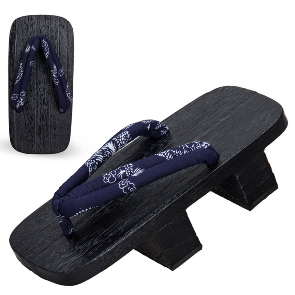 Two-toothed Clogs Japanese Wooden Slippers for Men, Retro Mens Flip ...