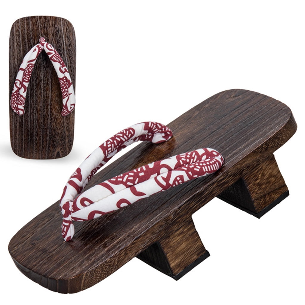 Two-toothed Clogs Japanese Wooden Slippers for Men, Retro Mens Flip ...