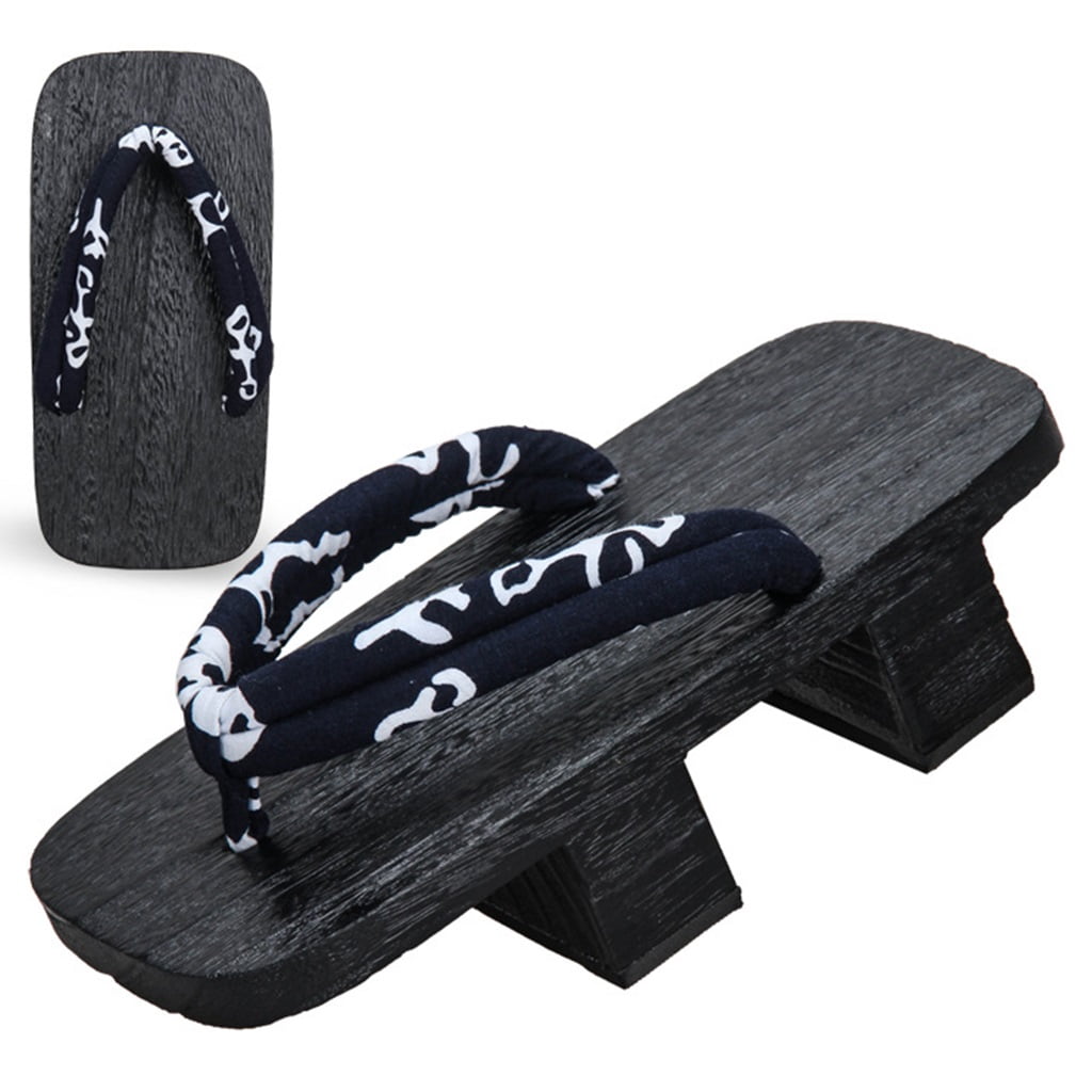 Two-toothed Clogs Japanese Wooden Slippers for Men, Retro Mens Flip ...