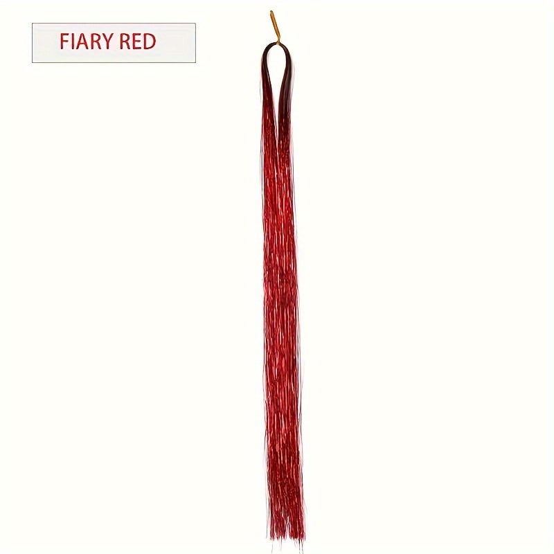TwoLLL 24 Inch Sparkle Hair Tinsel Rainbow Colored Strands Hair ...