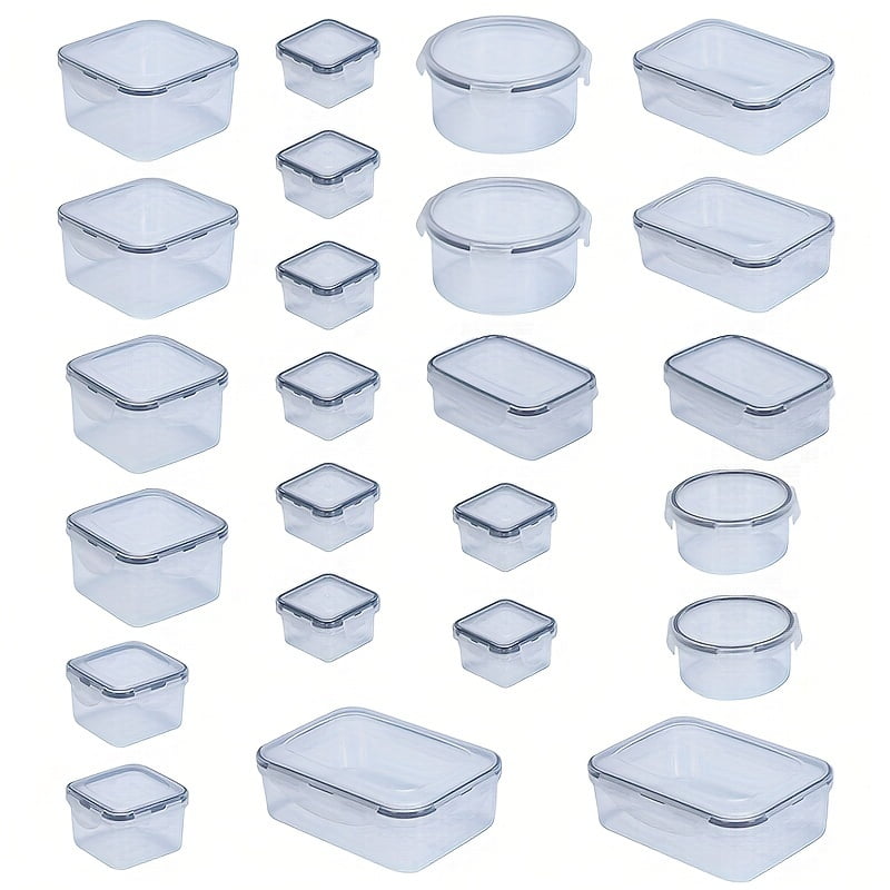 TwoLLL 48 Pieces Food Storage Containers Set with Snap Lids (24 Lids ...