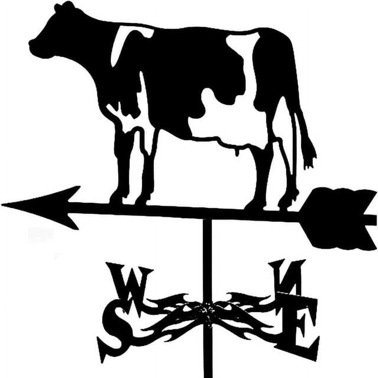 TwoLLL Dairy Cow Weathervane Shed Rooftop Wind Vane Garden Buildings ...