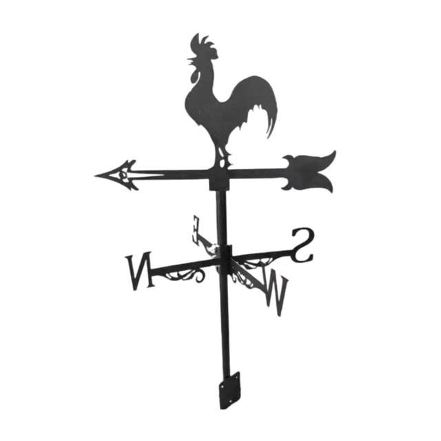 TwoLLL Iron Weathervane Wind Direction Indicator Farm Scene Home ...