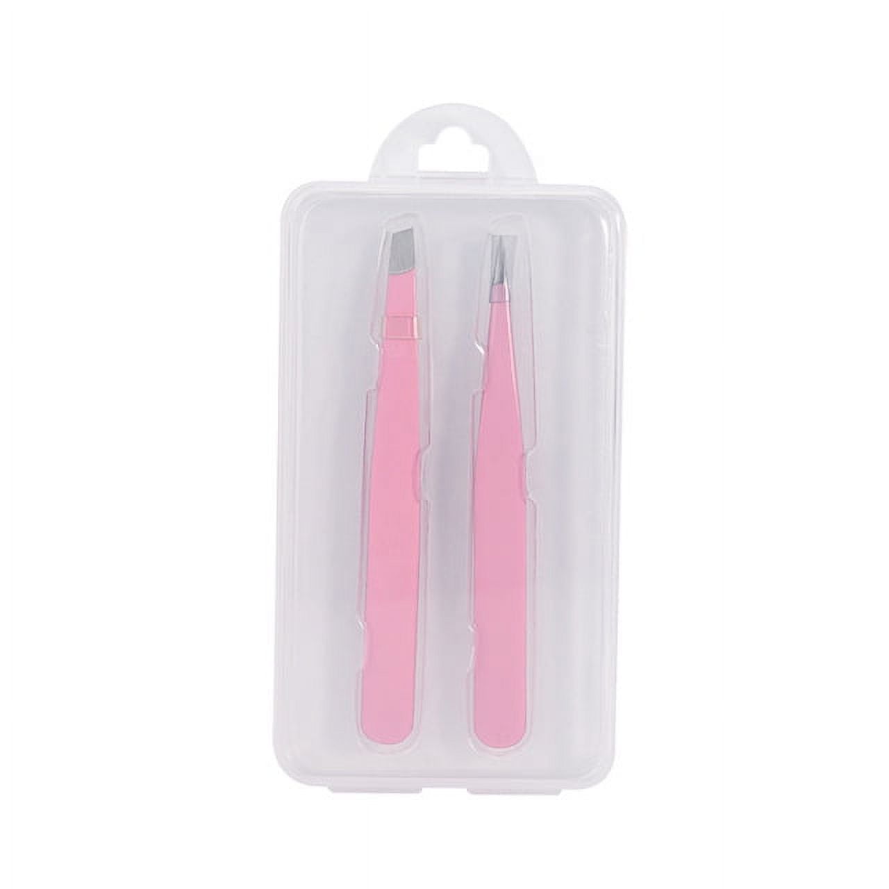 TwoLLL Pink 2/4Pcs High-Quality Eyebrow Tweezer Hair Beauty Fine Hairs ...
