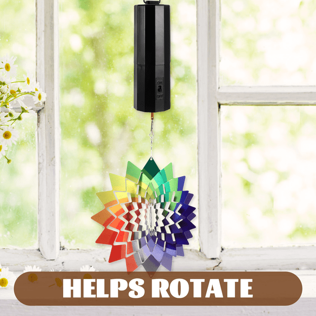 TwoLLL Rotary Wind Chime Motor for Windmill Decor Indoor Rotating ...