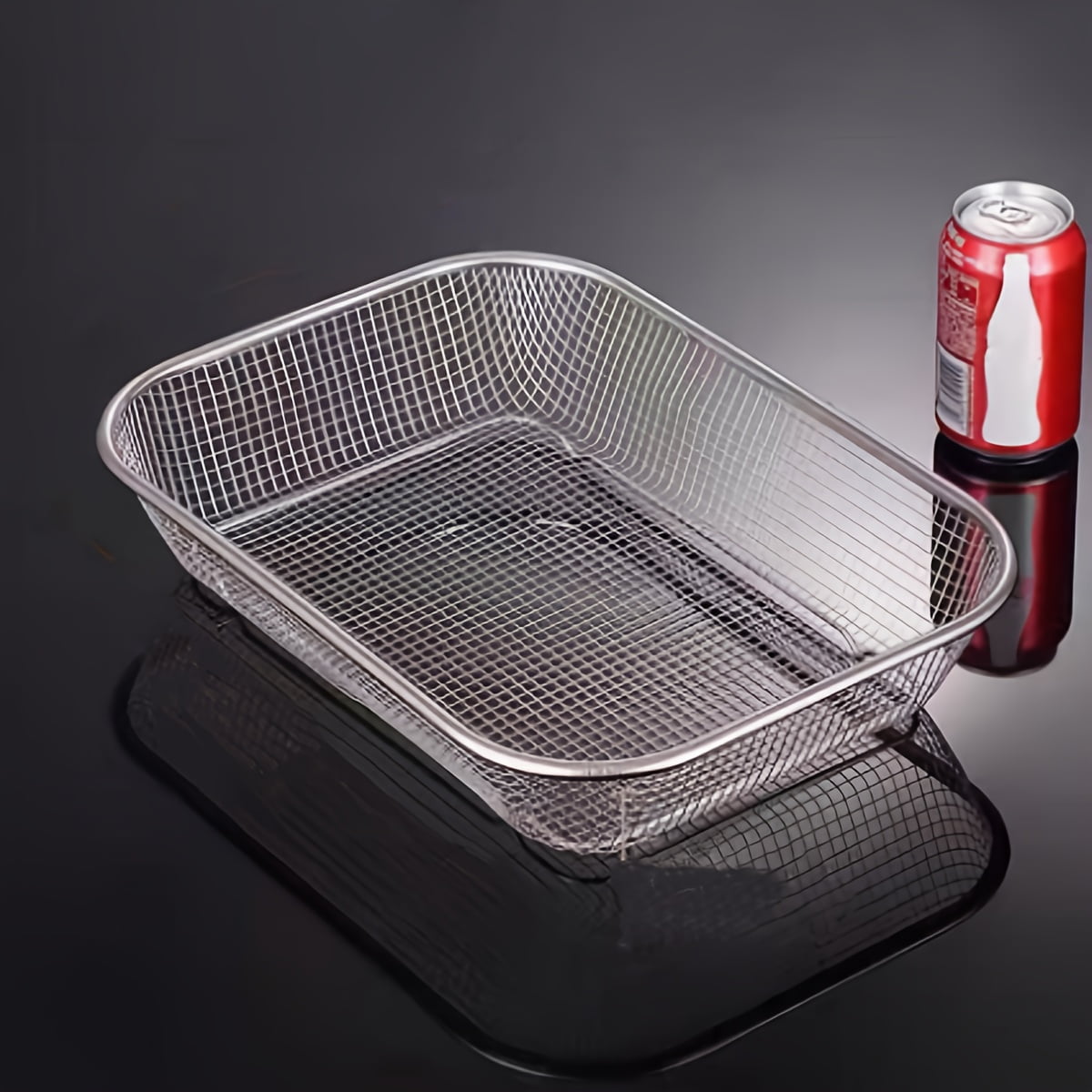 TwoLLL Stainless Steel Kitchen Colander - Square Draining Basket For ...