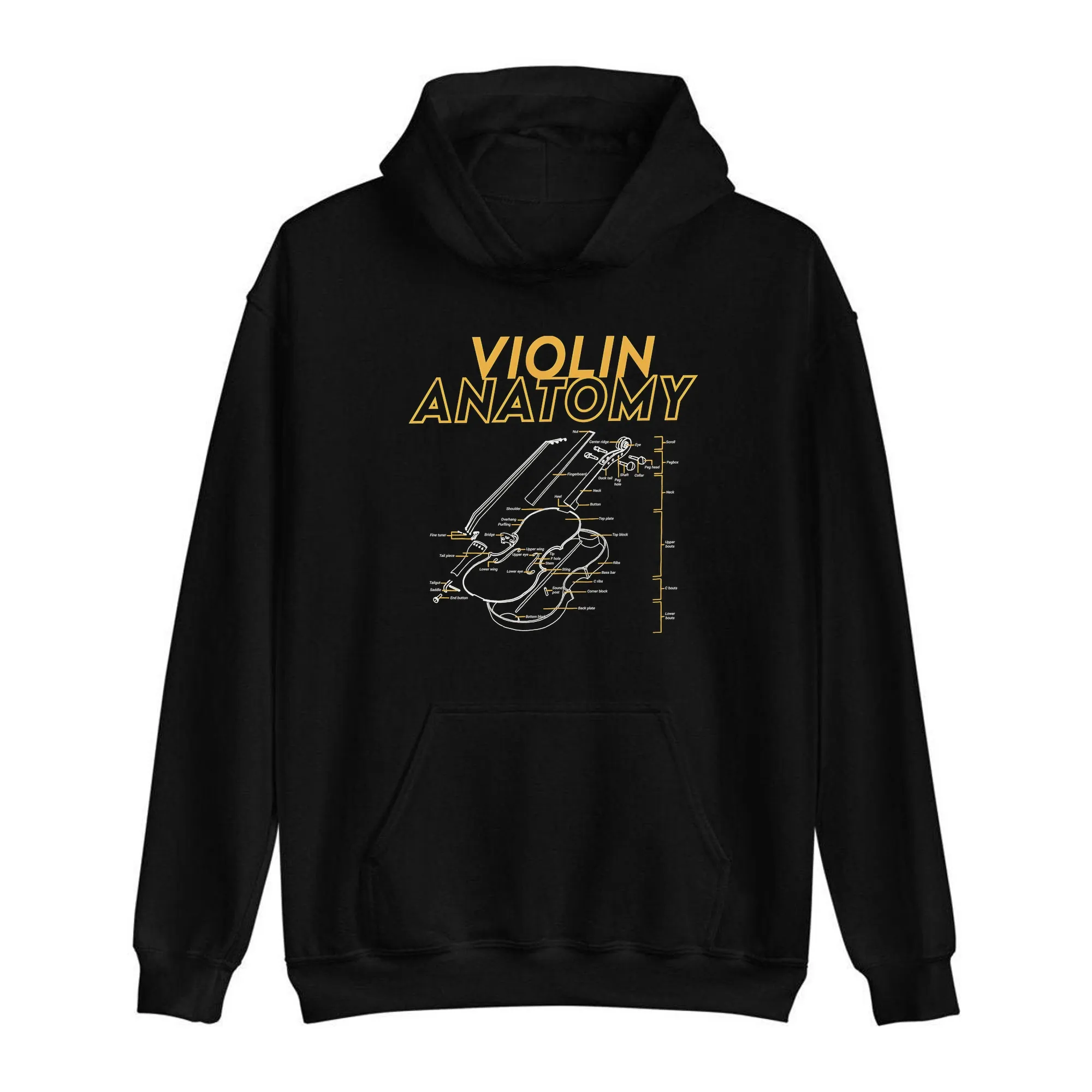 Twosetviolin Merch Two Set Violin Violin Anatomy Drawing Diagram Hoodie ...
