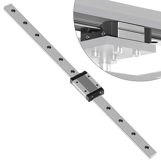 Twotrees MGN9H 250mm Linear Rail Guide with Carriage Block,Linear Sliding Guideway with 1pcs ...
