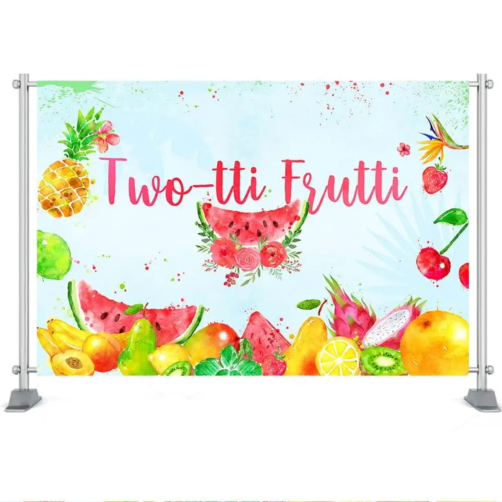 Twotti Frutti Backdrop Girls Summer Second Birthday Party Decor Summer ...