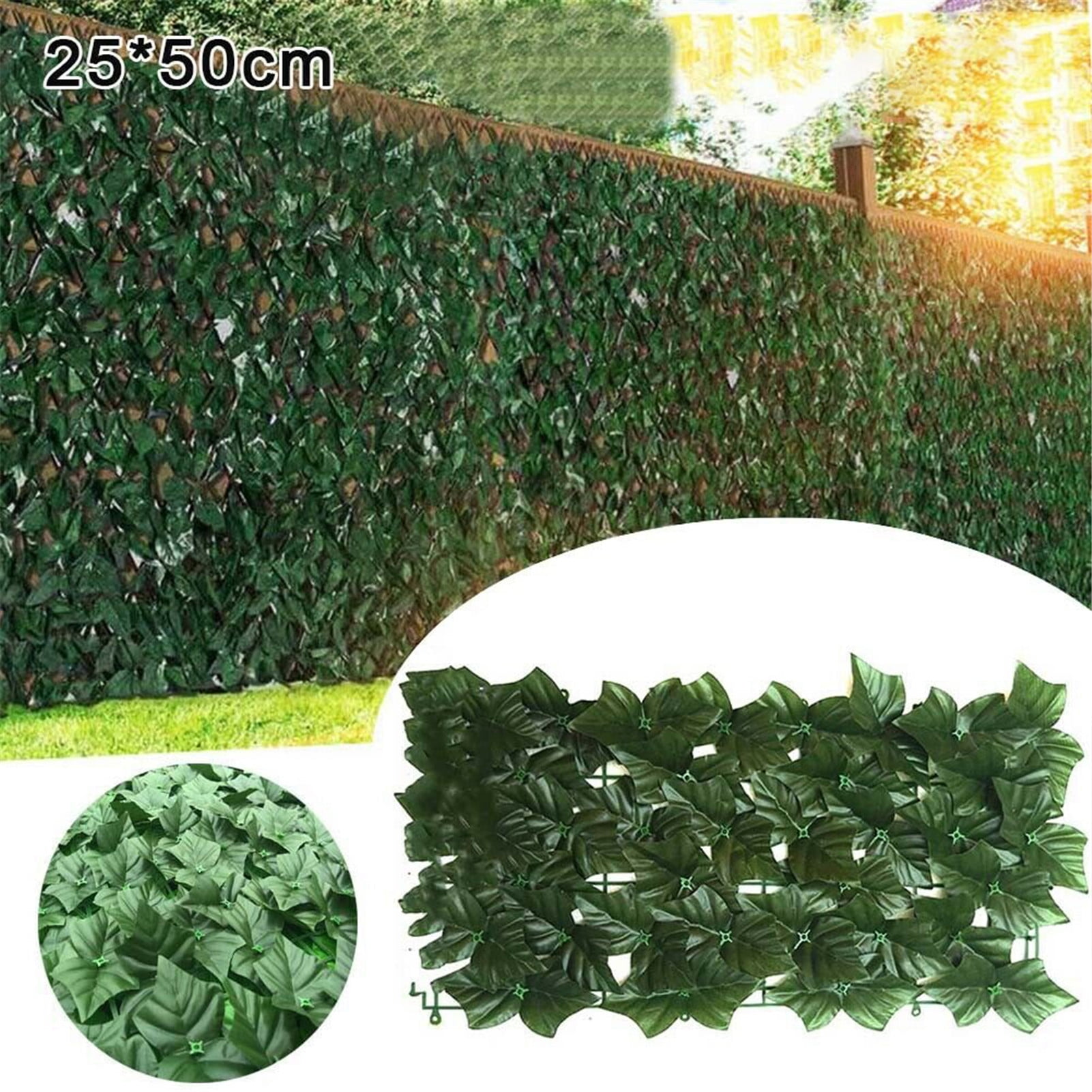 Twowood 50x50cm Simulated Hedge Leaf Net Artificial Plants Wall Balcony ...