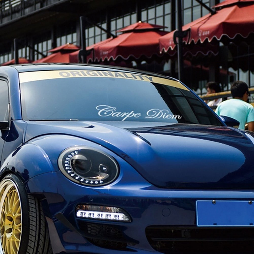 Twowood Carpe Diem Letters Design Car Vehicle Front Windshield Sticker ...