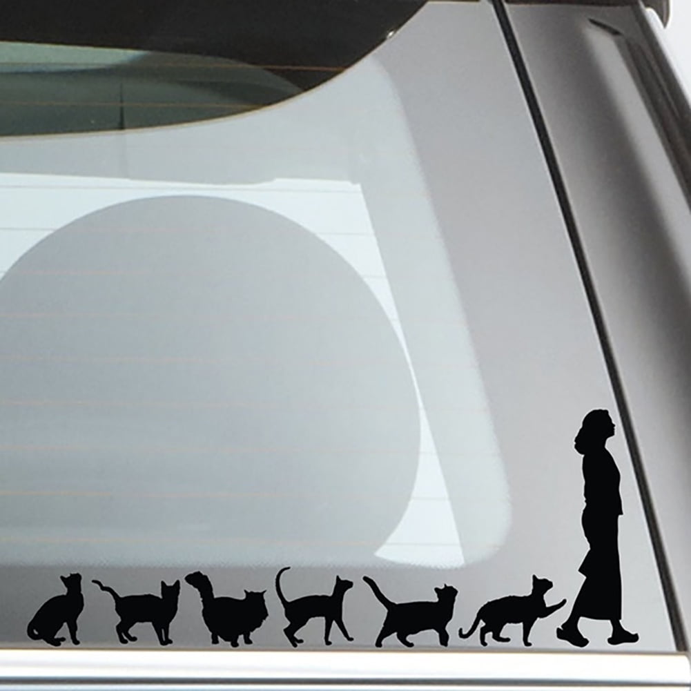 Twowood Cute Cats Follow Lady Car-Styling Vehicle Body Window ...