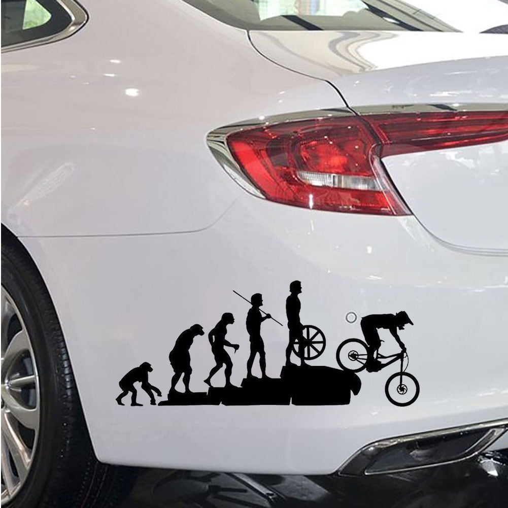 Twowood Funny Human Evolution MTB Bike Car Vehicle Reflective Decals ...