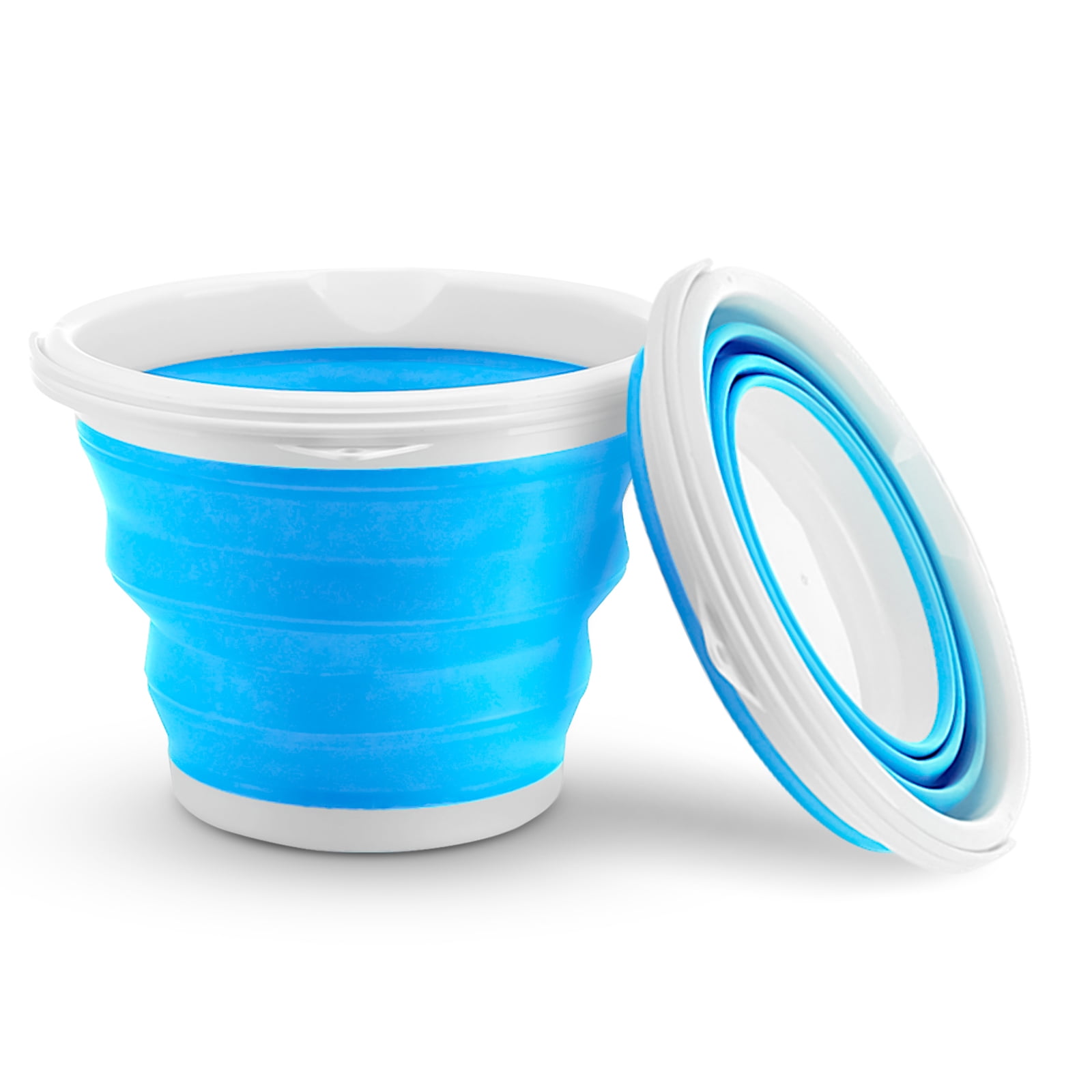 Twoworld 10L Silicon Plastic Collapsible Bucket with Handle Space ...