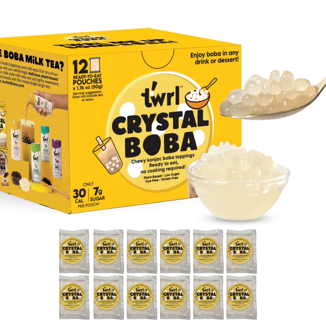 Twrl Crystal Boba Toppings - Low-Calorie Alternative to Tapioca Pearls ...