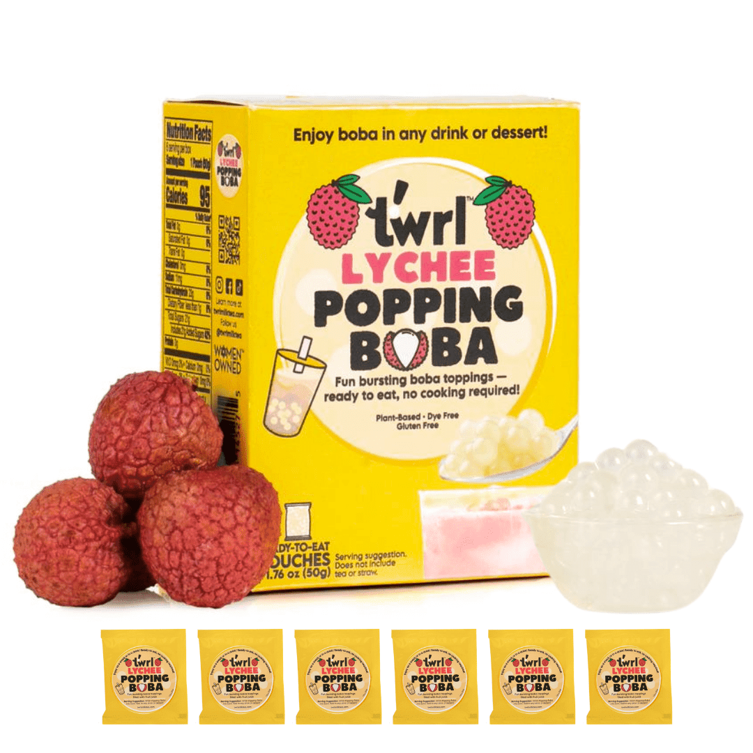 Twrl Lychee Popping Boba 6-Pack for Bubble Tea & Desserts - Walmart.com