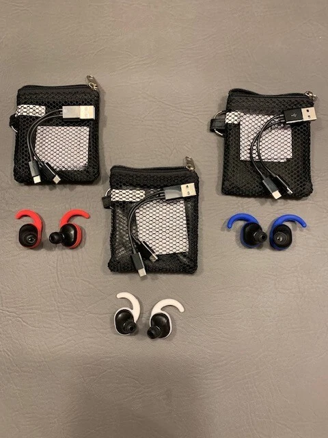 Tws Earbuds With Mesh Pouch (Range Over 30 Feet) Red, White Or Blue ...