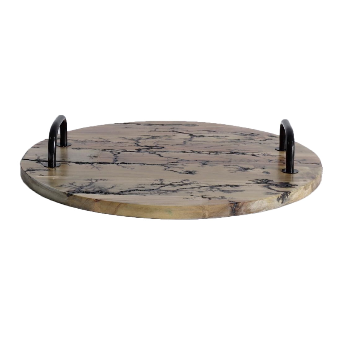 Tx USA Corporation Decorative Round Lichtenburg Wood, Metal Burning ...