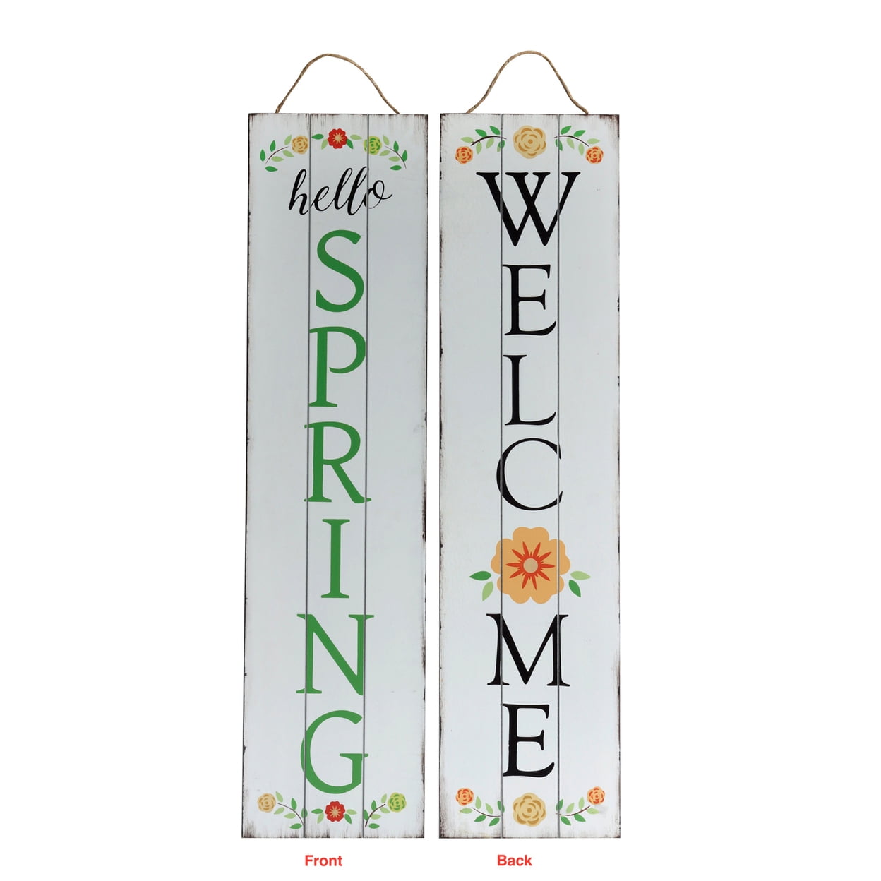 Tx USA Corporation Wall Decorative Welcome Spring Reversible Porch Sign ...
