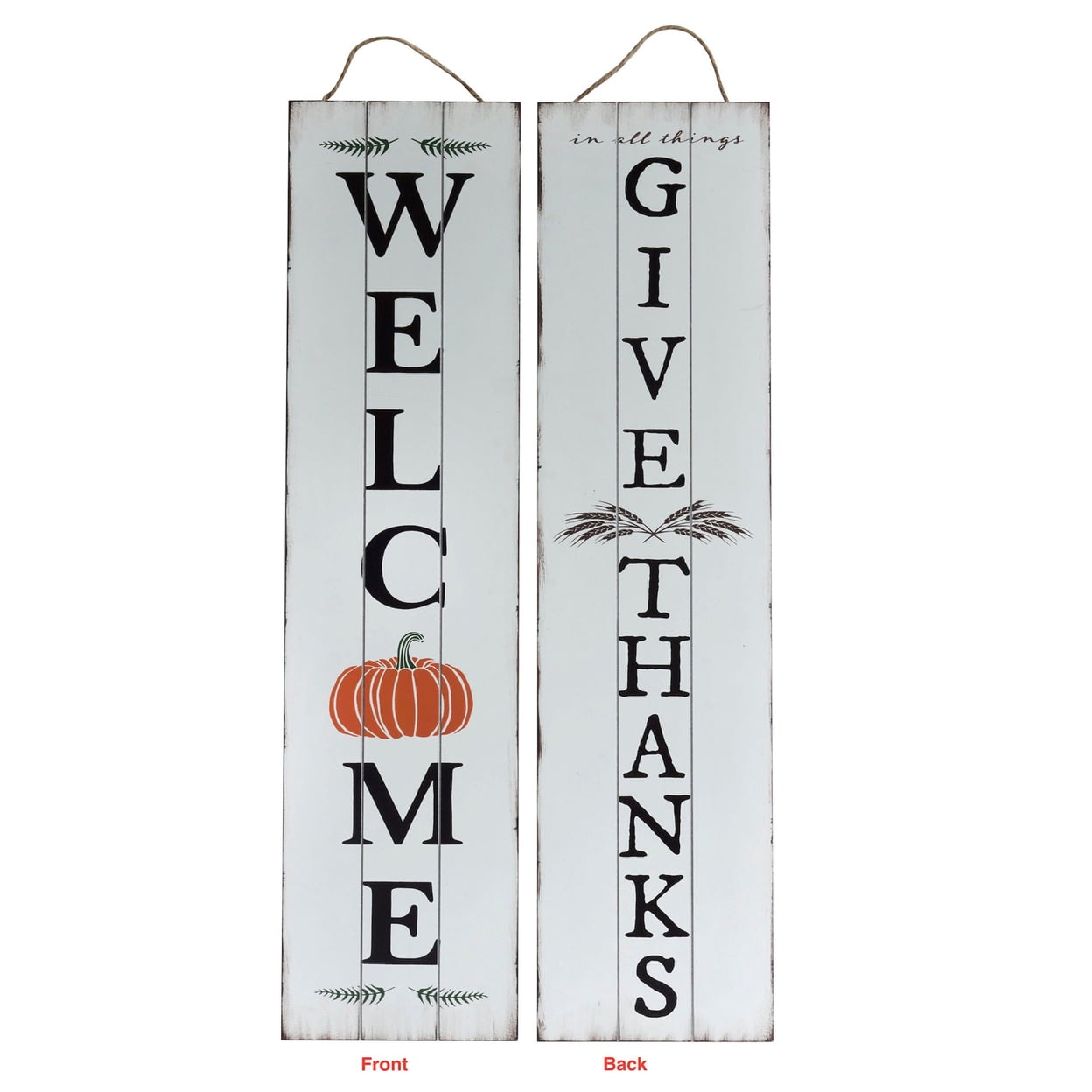 Tx USA Corporation Wall Decorative Wood Give Thanks Reversible Porch ...
